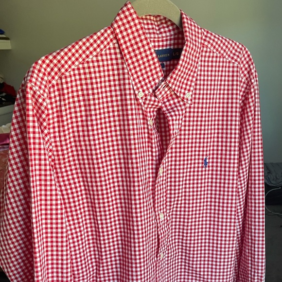 Ralph Lauren | Shirts | Mens Polo By Ralph Lauren Red Checkered Button ...